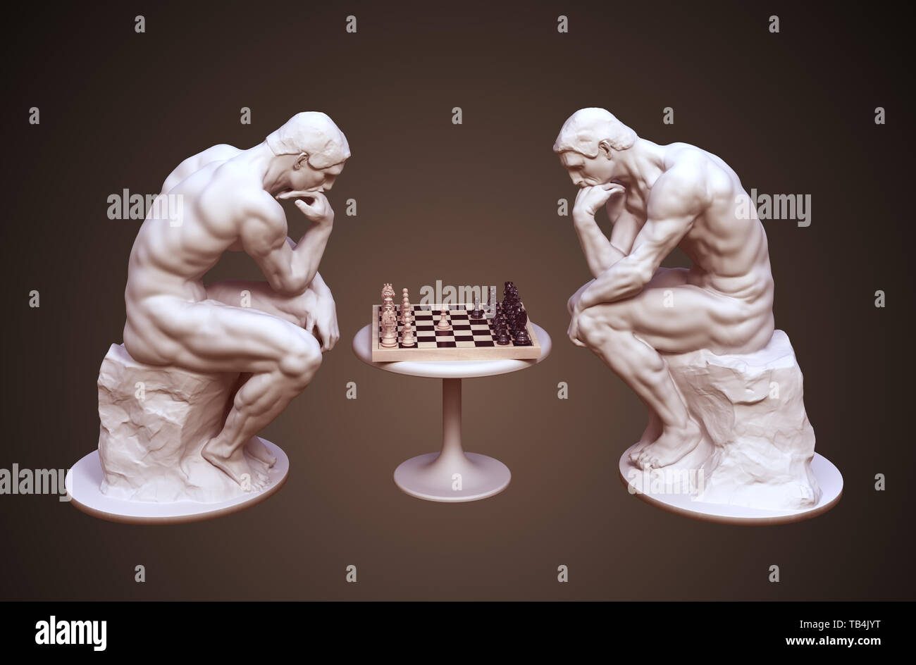 Sculpture of the thinkers hi-res stock photography and images - Alamy