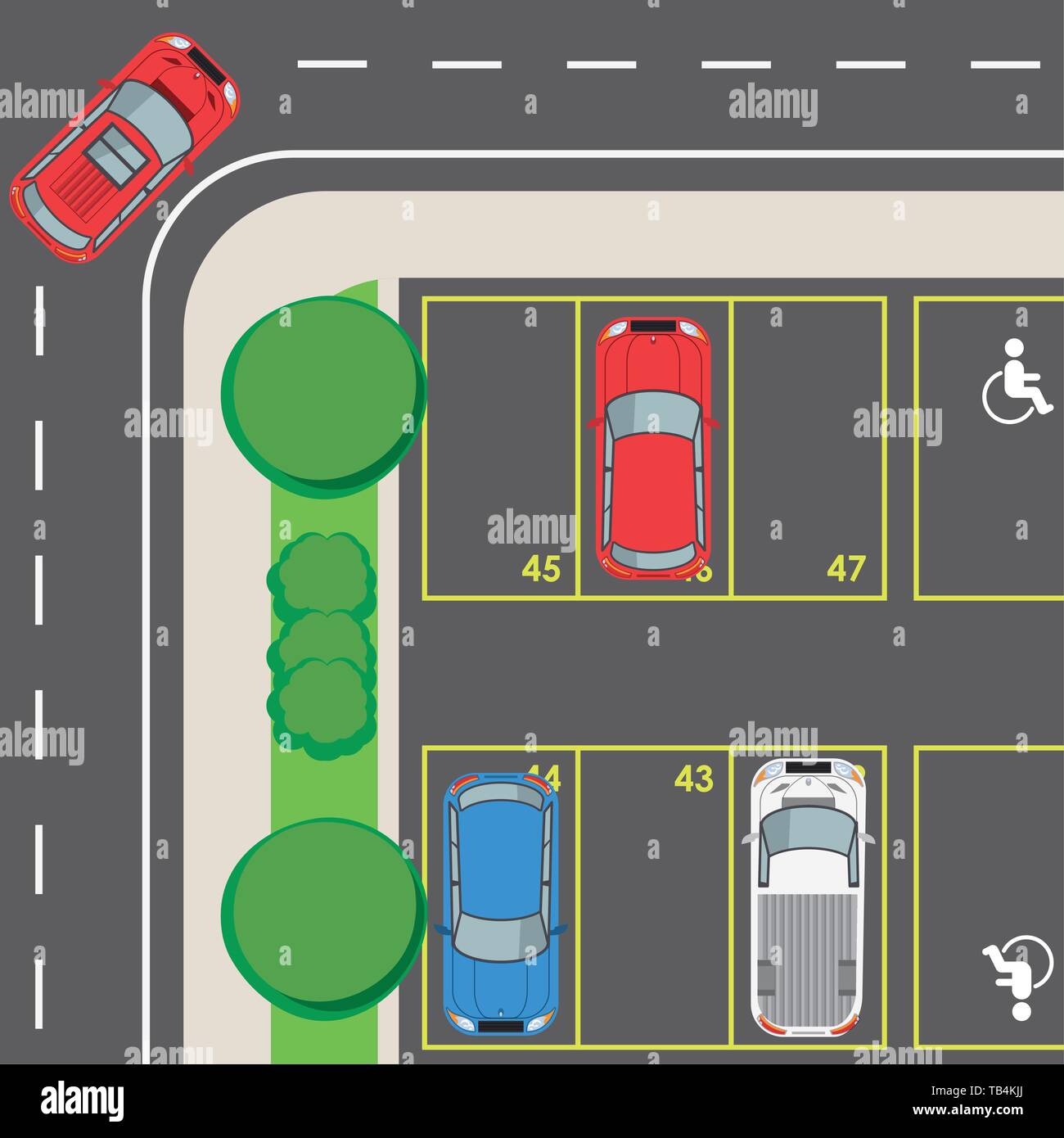 Parking zone topview Stock Vector Image & Art - Alamy