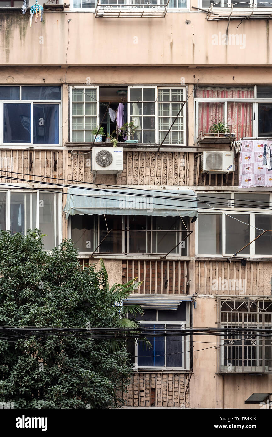 Living Scene on the Streets of Shanghai with Houses Stock Photo - Alamy