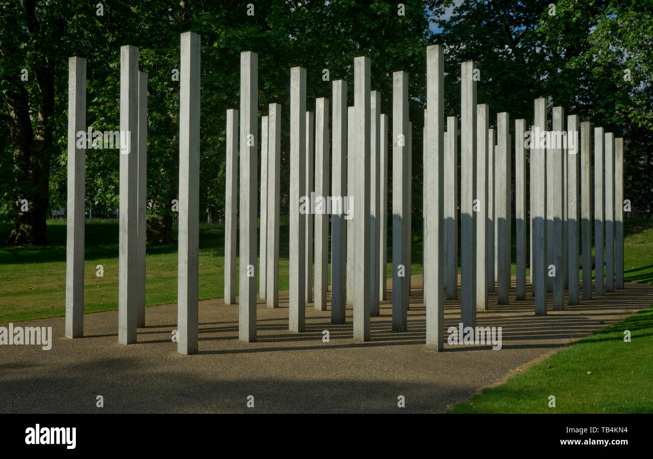 Memorial commemorating the 52 victims of the 7th July 2005 terrorist ...
