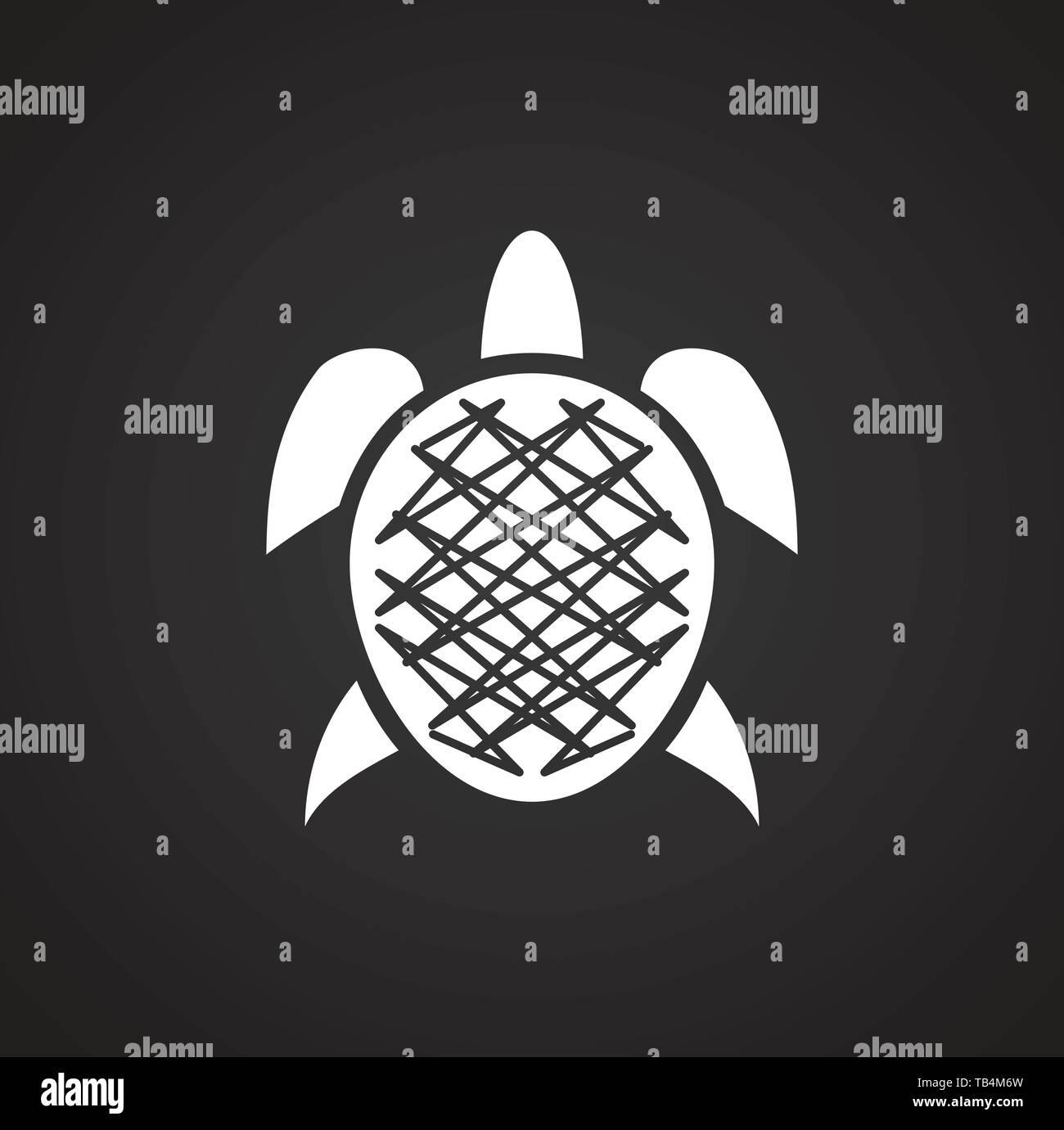 Sea turtle icon on background for graphic and web design. Simple ...