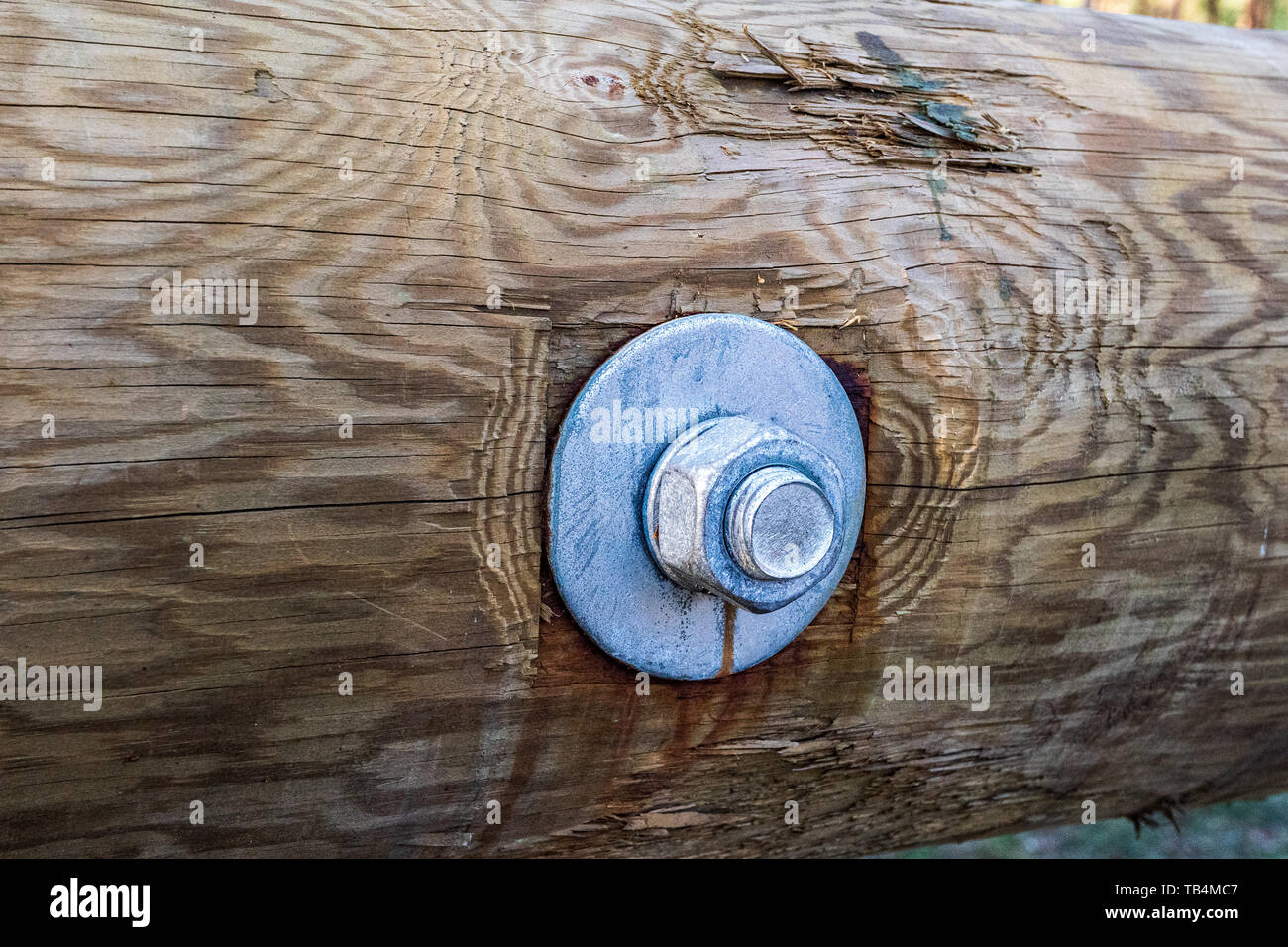 wooden fire watchtower construction details. forest tower Stock Photo ...