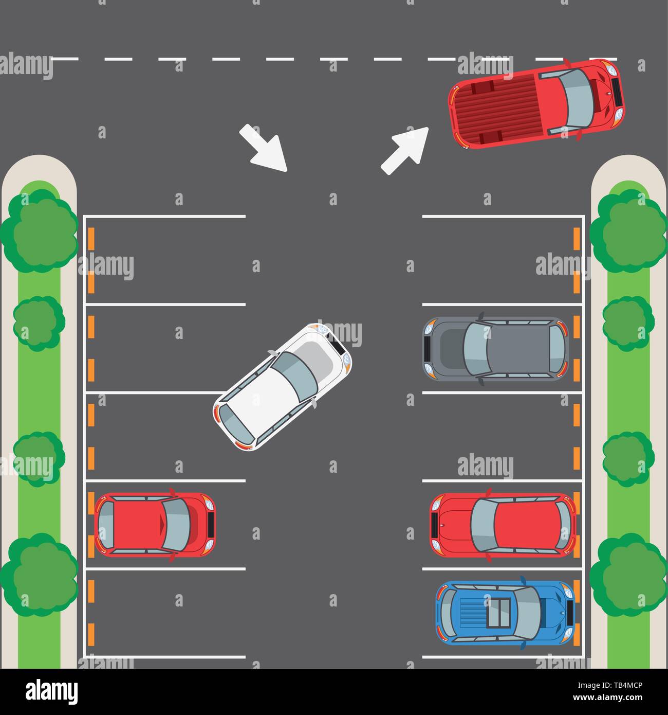 Parking zone topview Stock Vector Image & Art - Alamy