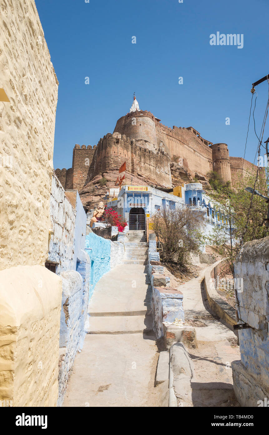 The Blue City, Jodhpur / India - 03 27 2019, Beautiful colorful ...