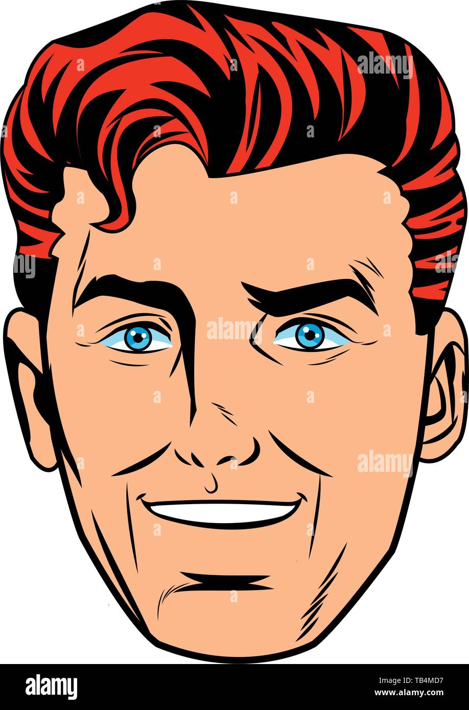 Pop art handsome man smiling isolated Stock Vector Image & Art - Alamy