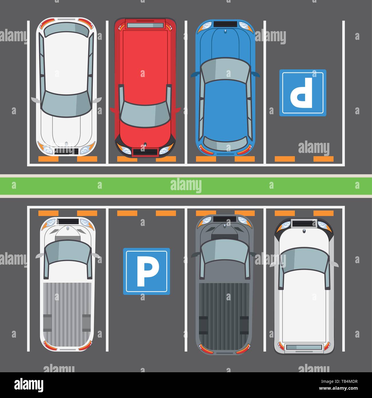 Parking zone topview Stock Vector Image & Art - Alamy