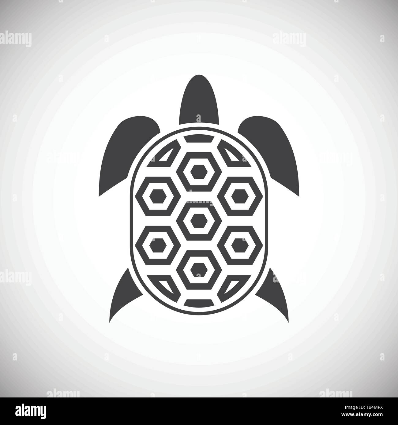 Sea turtle icon on background for graphic and web design. Simple ...