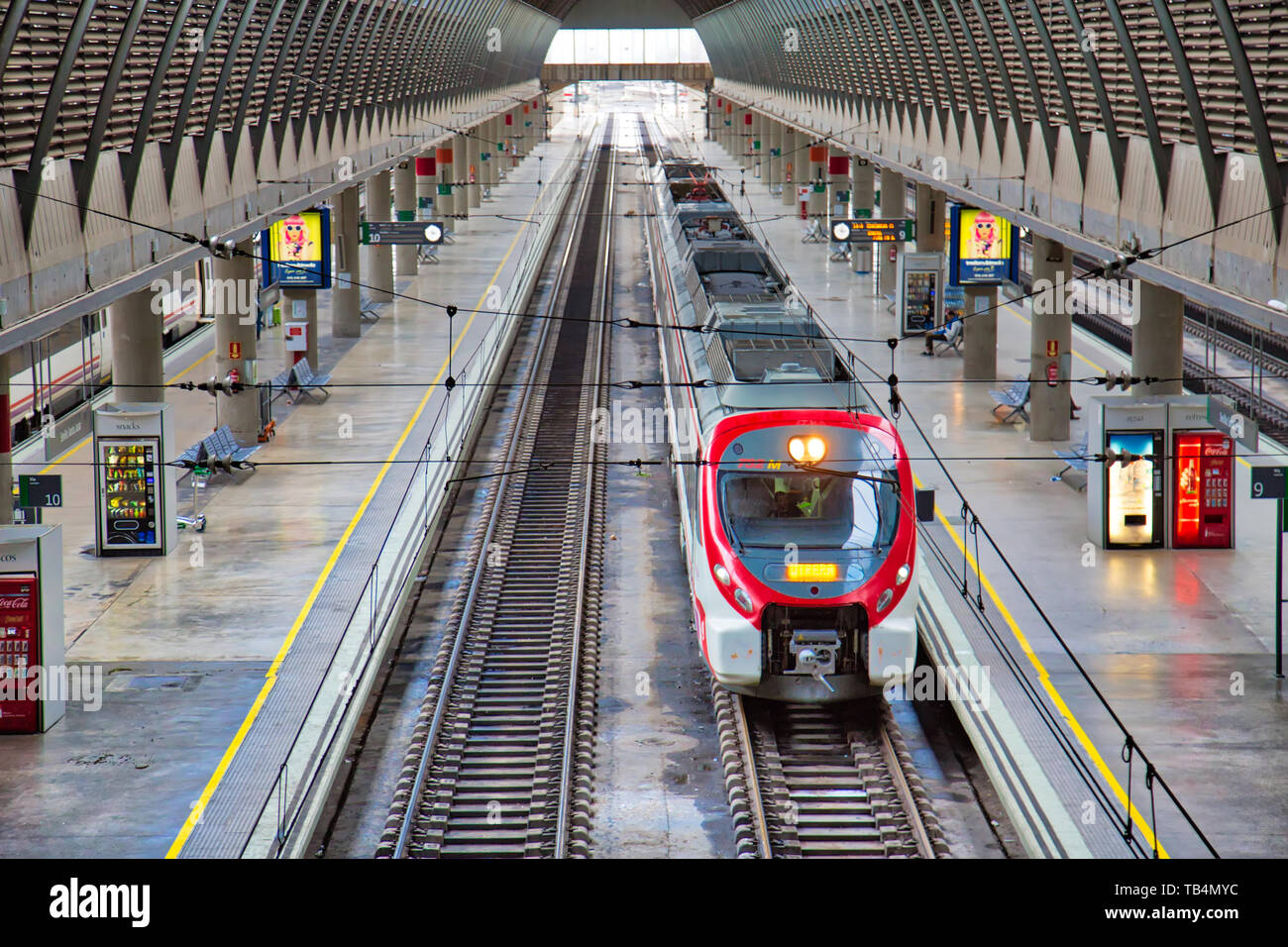 Seville, Spain-October 19, 2018: Seville main train station, Santa ...