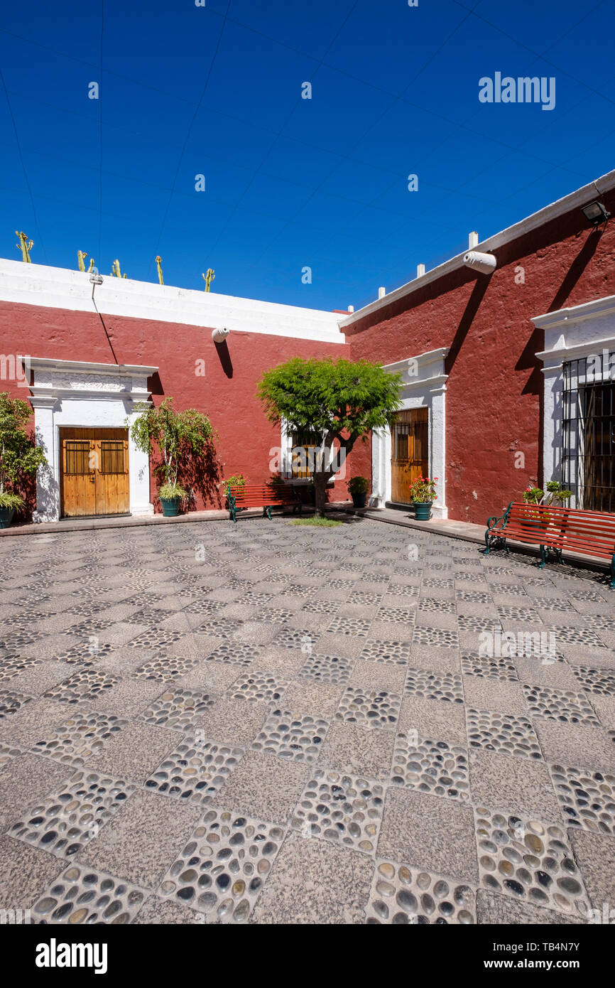 Patio of the Museo Santuarios Andinos, Arequipa, Peru Stock Photo - Alamy