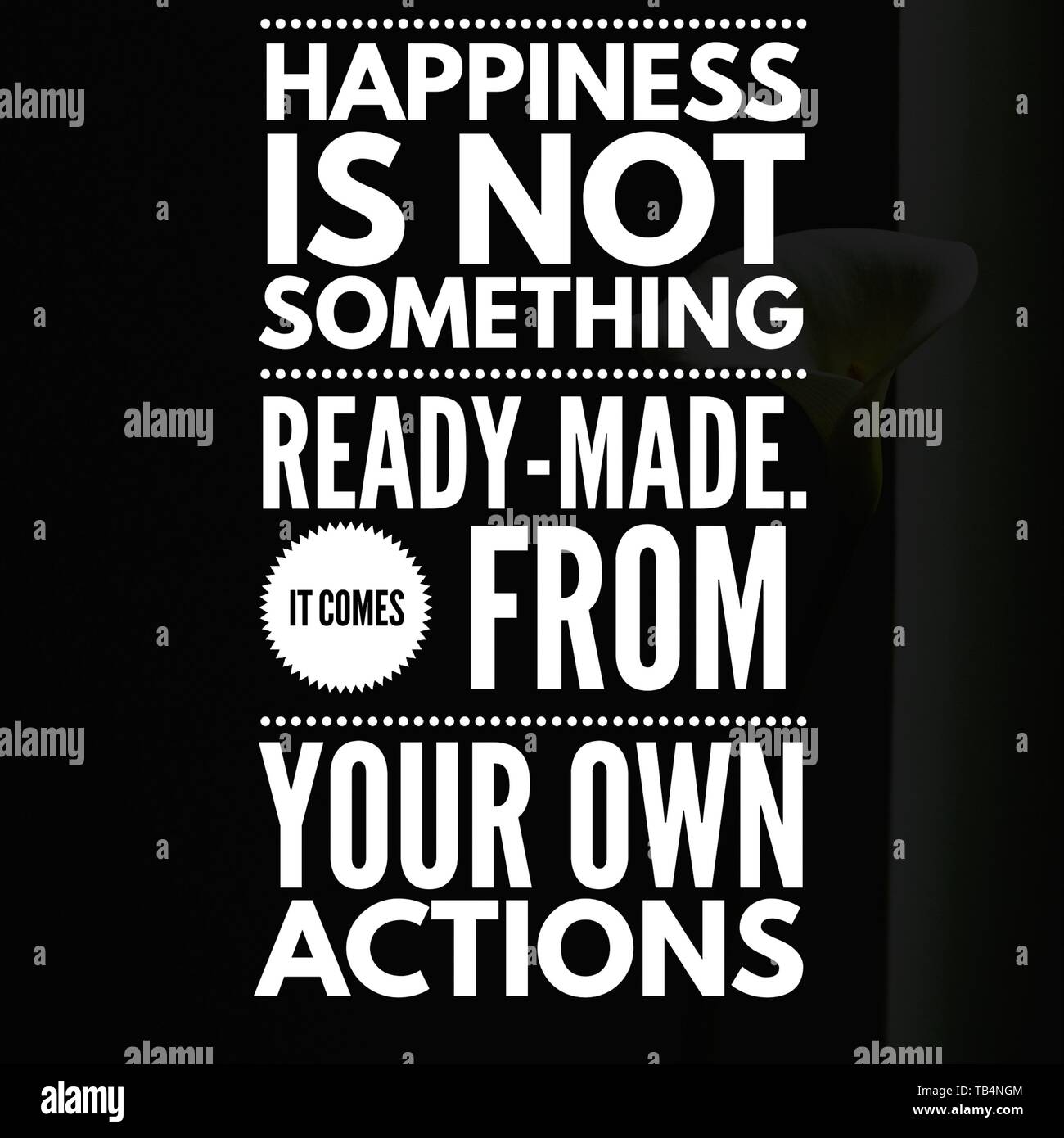 Motivational and inspiring quotes for happy life Stock Photo - Alamy