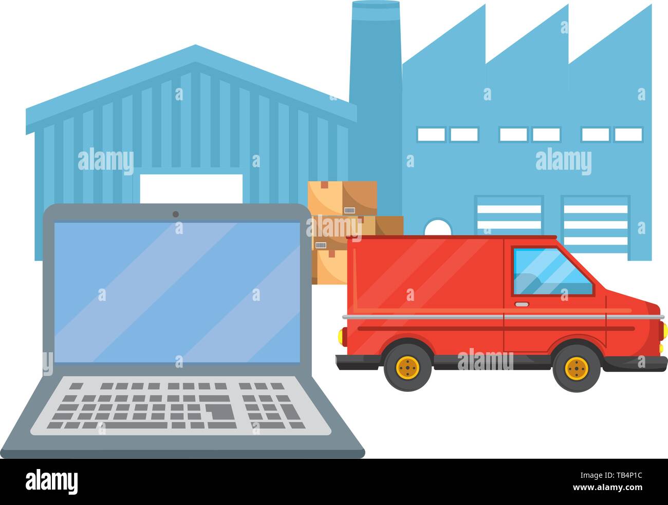 delivery tracking service shipping business logistic cartoon vector ...