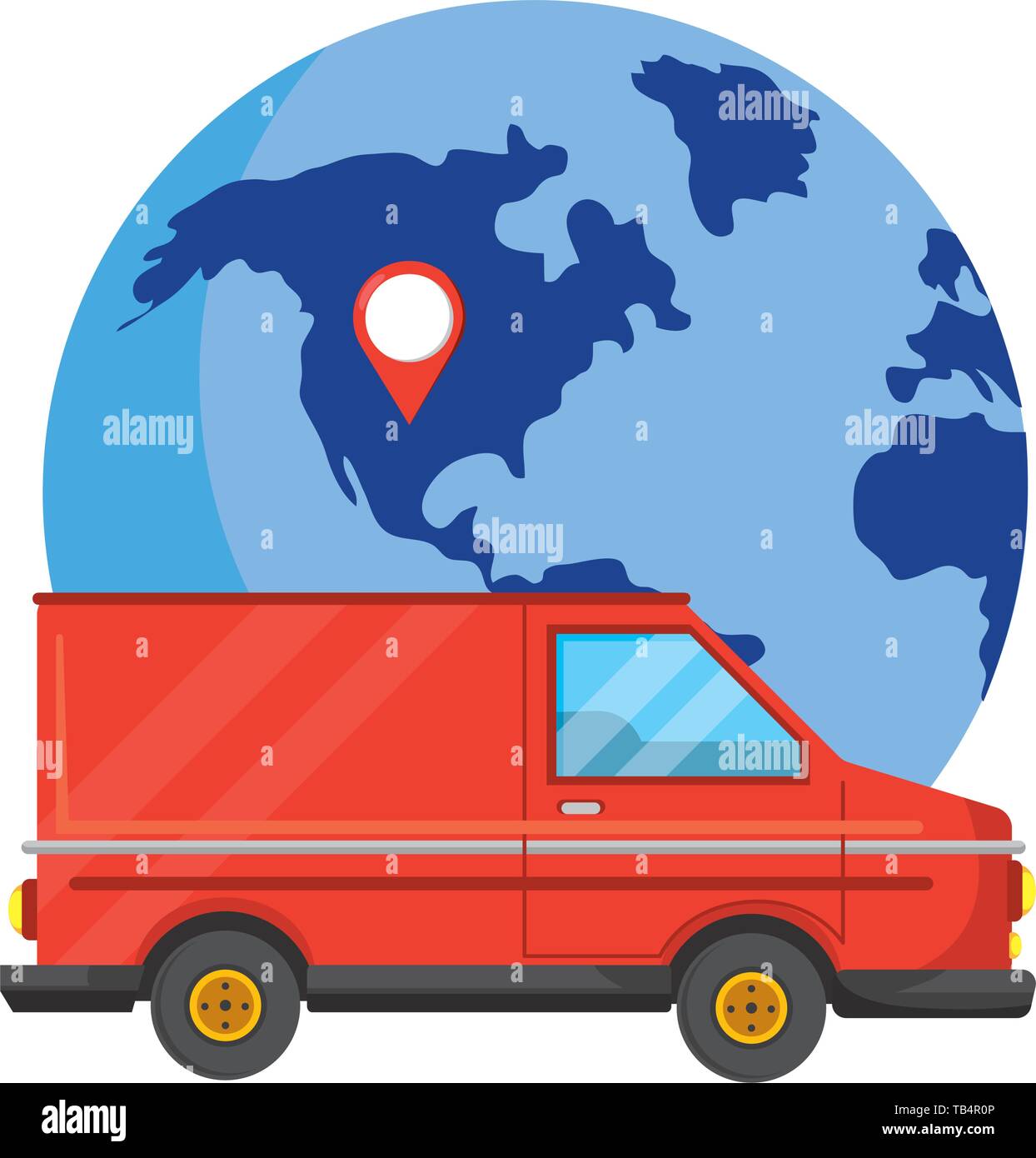 delivery tracking service shipping business logistic cartoon vector ...