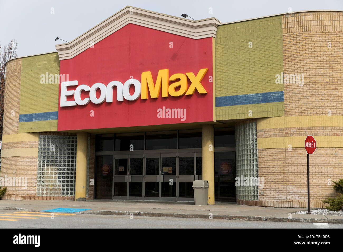A logo sign outside of a EconoMax retail store location in Montreal ...