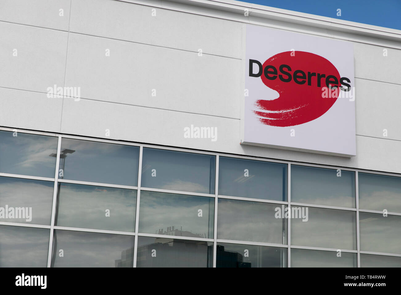 A logo sign outside of a DeSerres retail store location in Montreal ...