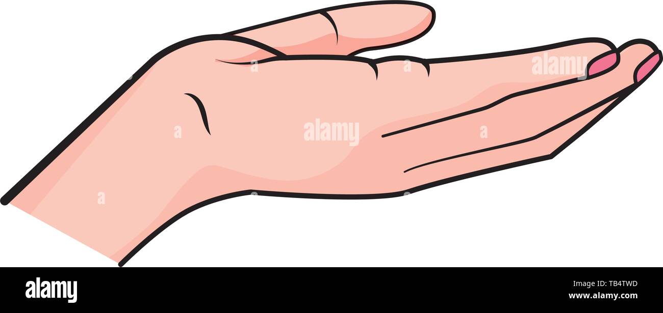 open hand icon cartoon isolated vector illustration graphic design ...