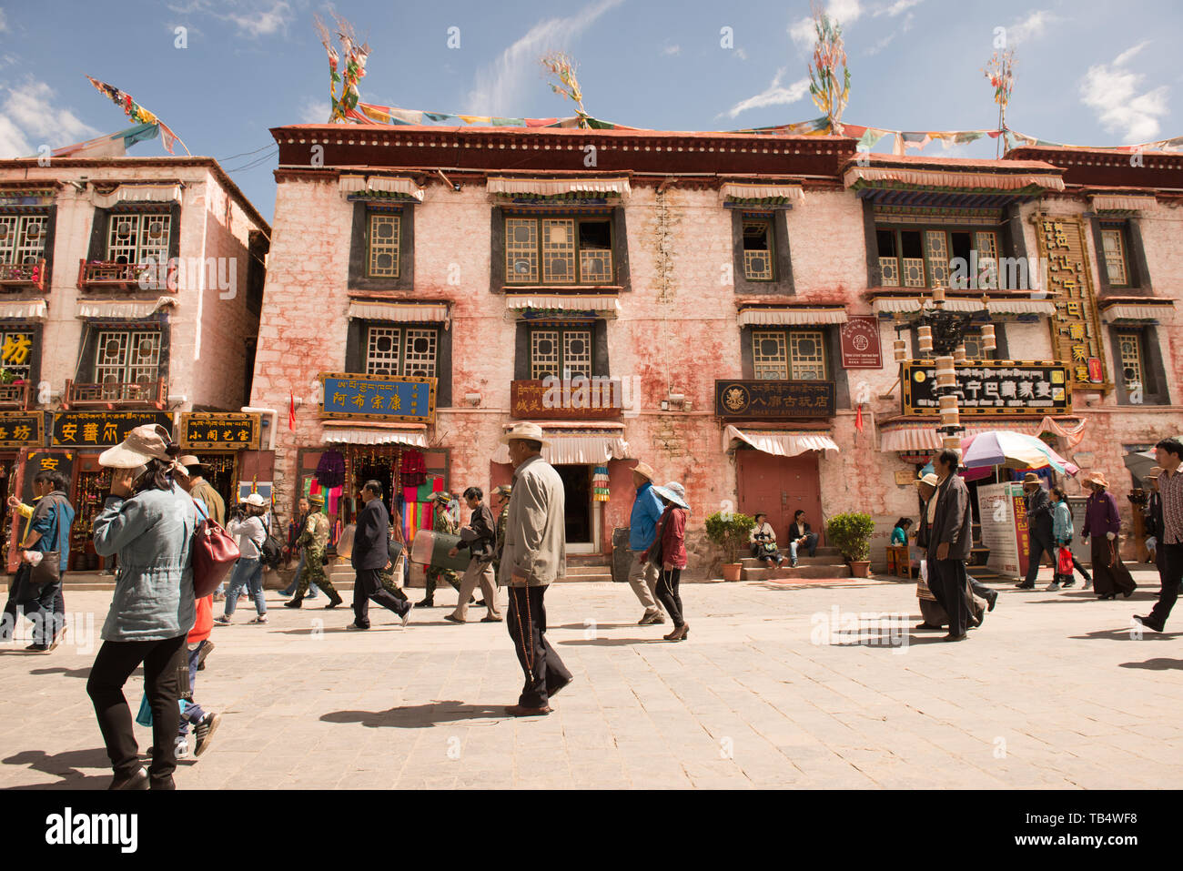 Barkhor square, Lhasa, tibet Stock Photo - Alamy