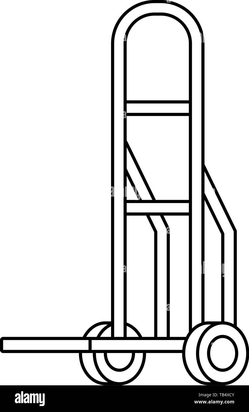 pushcart icon cartoon isolated vector illustration graphic design Stock ...