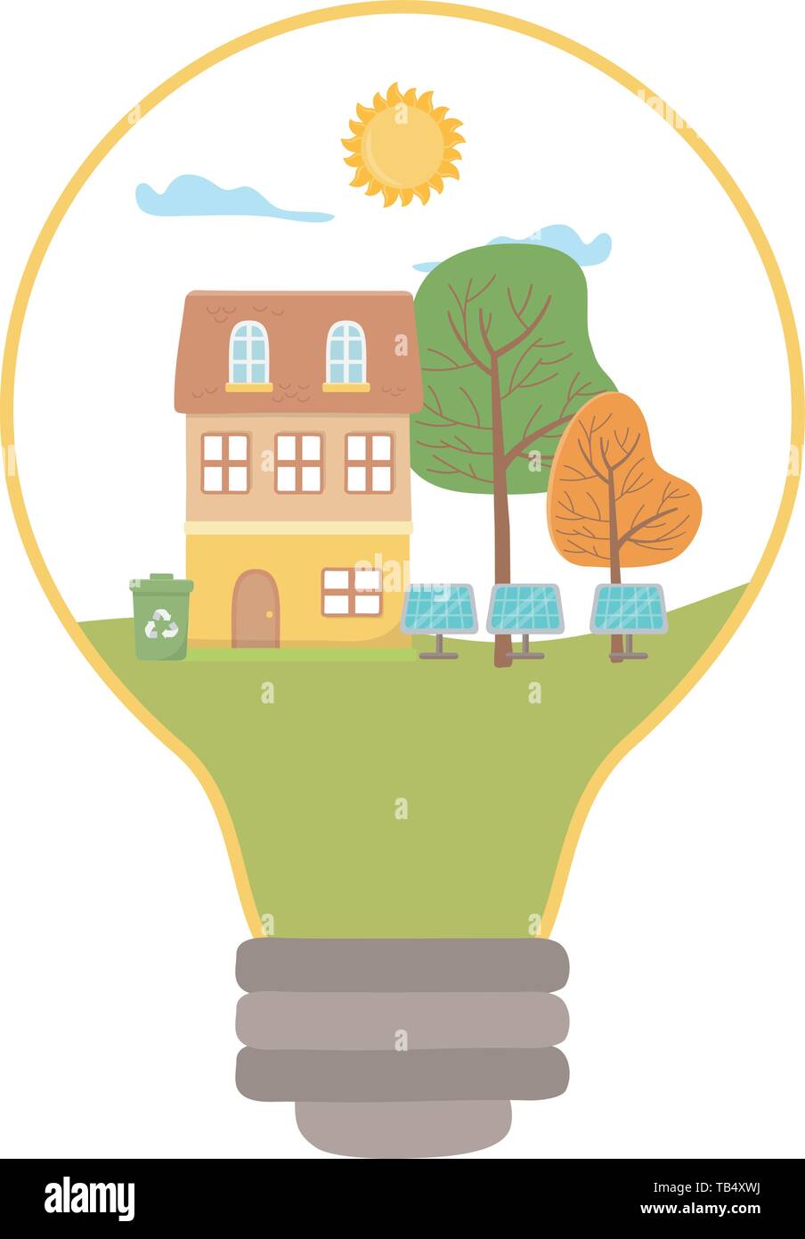 light bulb design, Save energy ecology power eco and environment theme ...