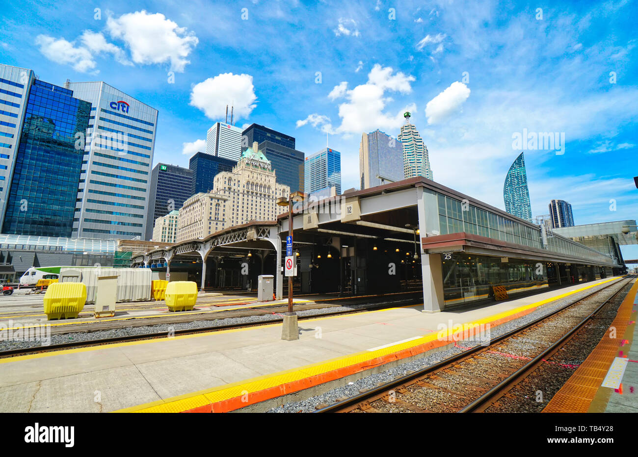 Toronto, Ontario, Canada-27 May, 2019: Toronto Union station terminal ...