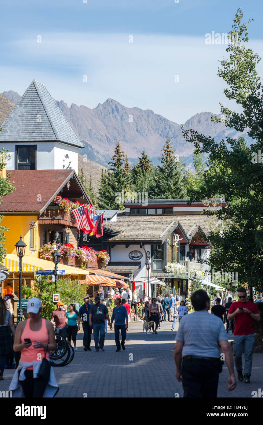 Vail Village in Vail, Colorado Stock Photo - Alamy