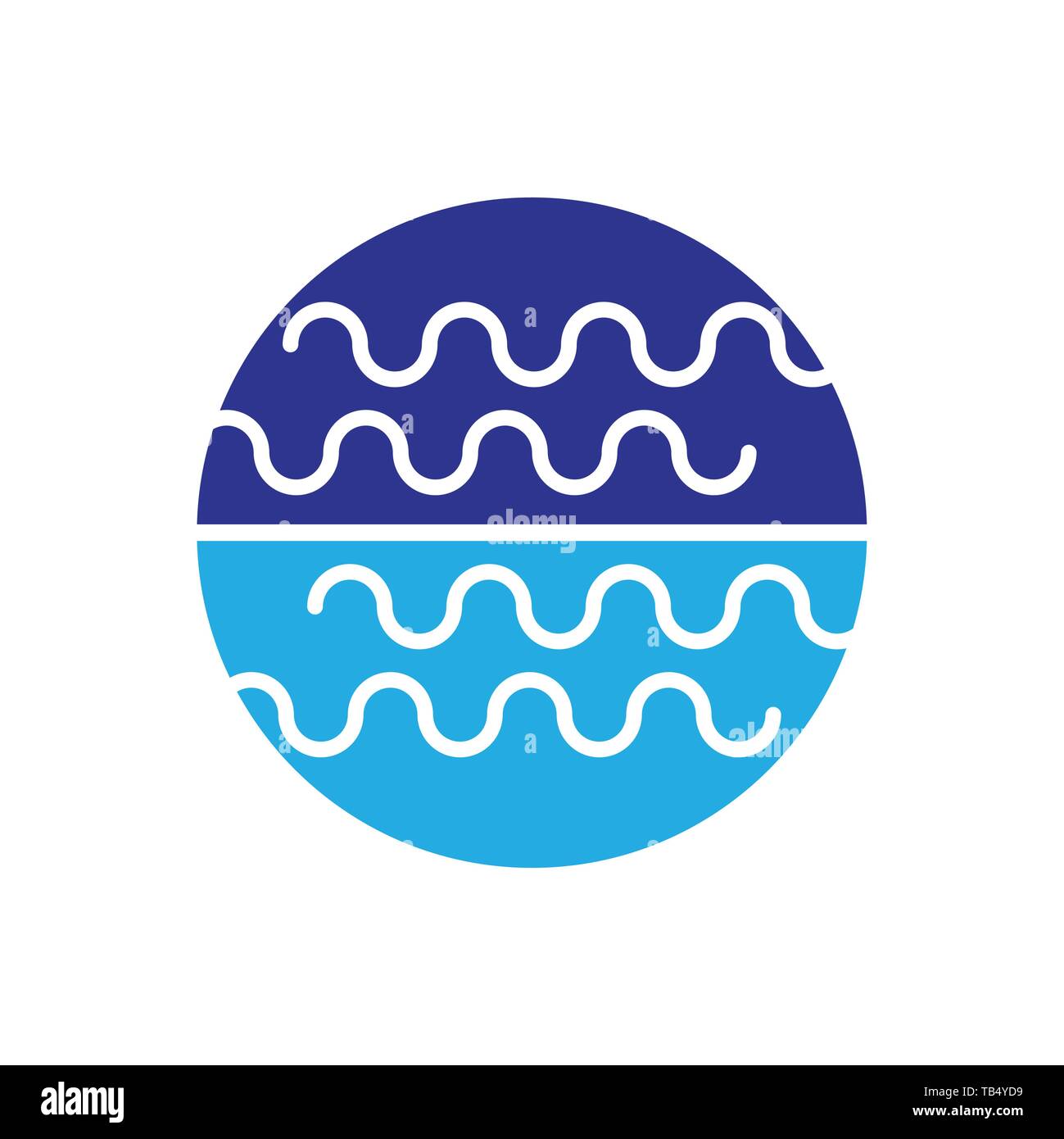 Wave icon on background for graphic and web design. Simple vector sign ...