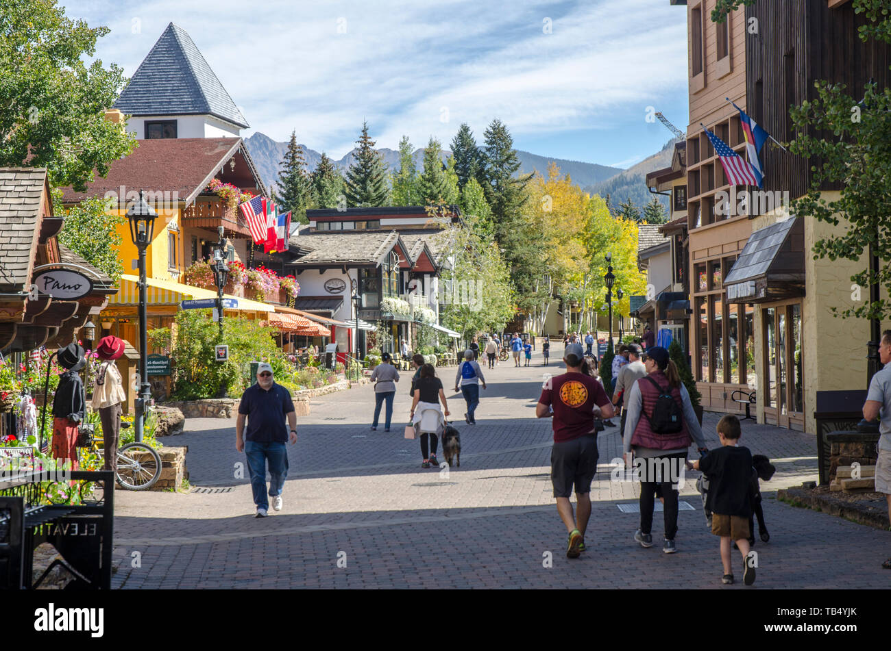 Vail Village in Vail, Colorado Stock Photo - Alamy