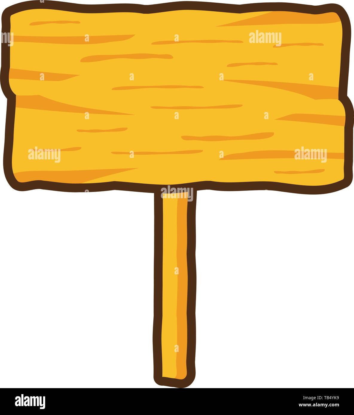 wooden placard signal blank icon Stock Vector Image & Art - Alamy