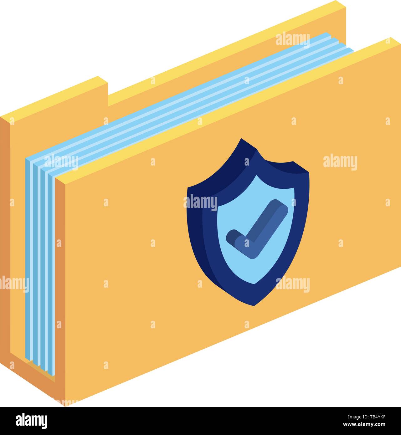 folder documents with shield and ok symbol Stock Vector Image & Art - Alamy