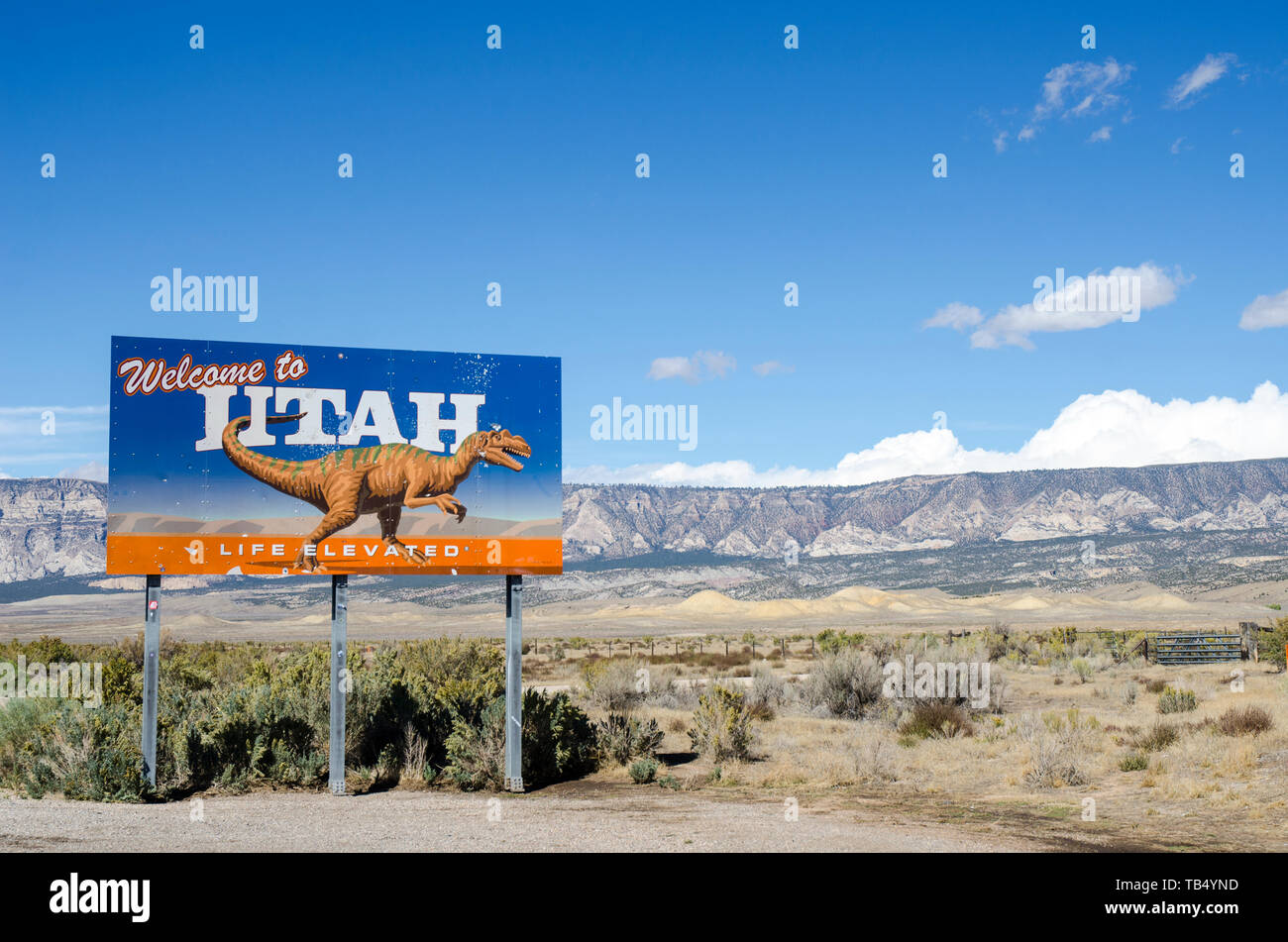 Welcome to Utah Sign Stock Photo - Alamy
