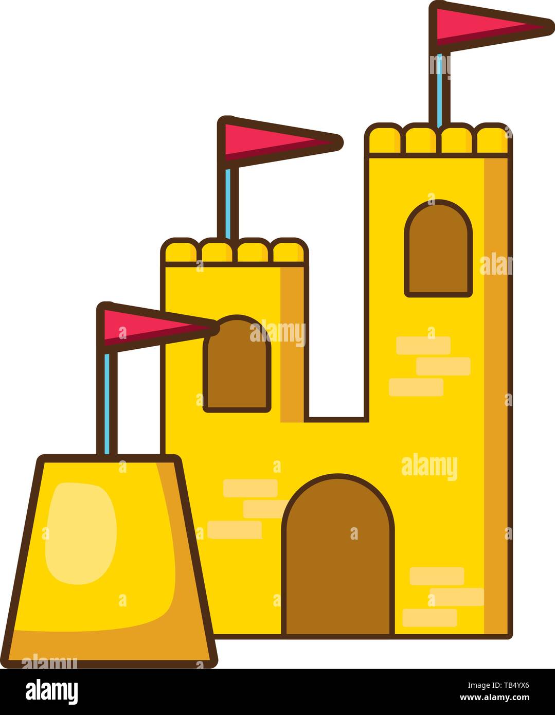 Sandcastle flags Stock Vector Images - Alamy