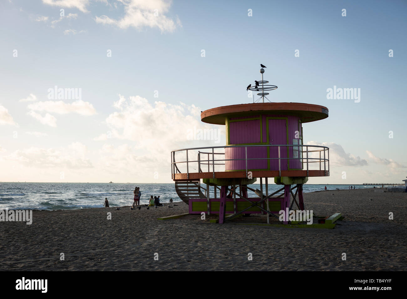 The futuristic inspired lifeguard tower at 10th street on Miami Beach ...
