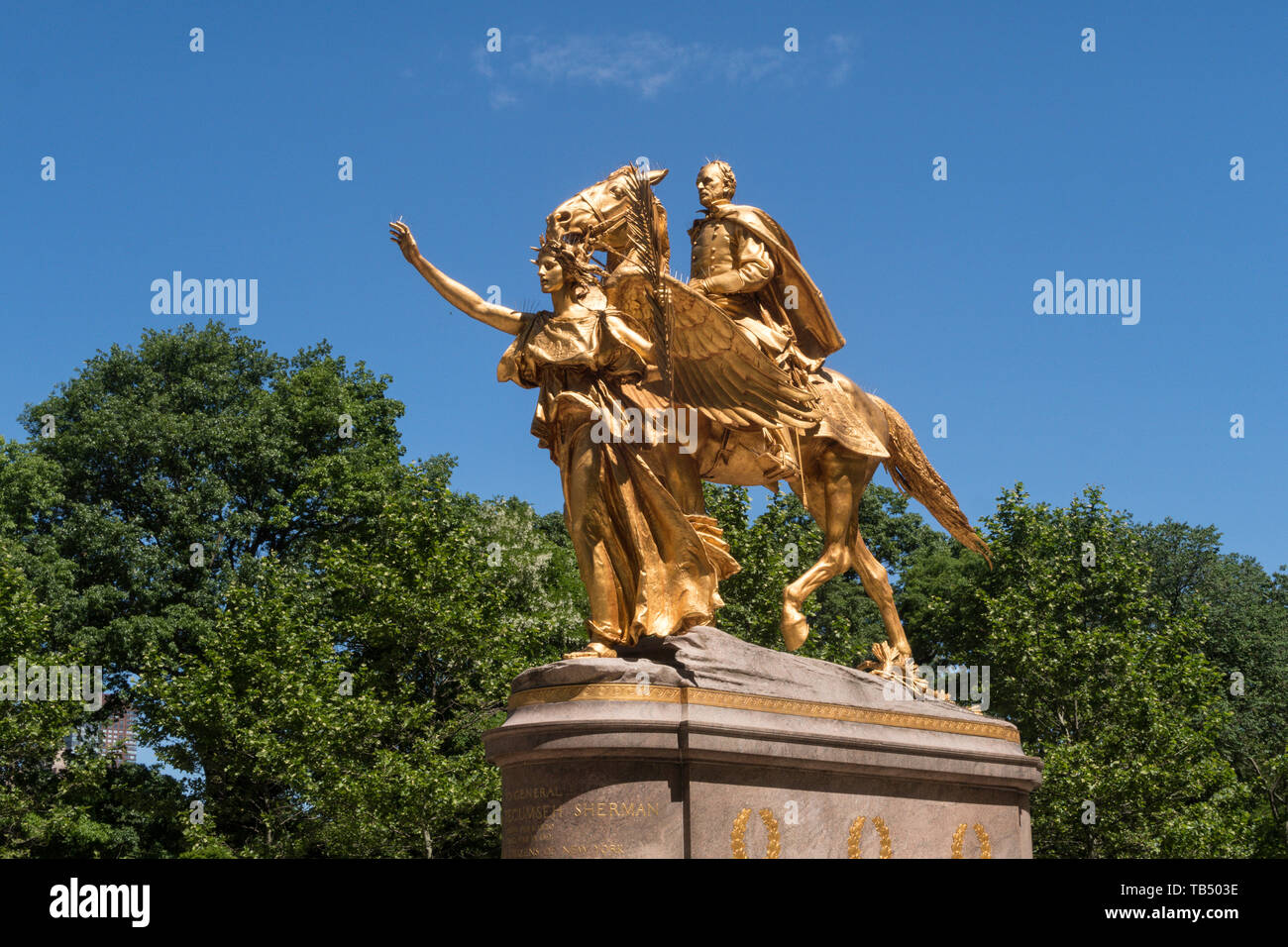 General Sherman Statue, Grand Army Plaza, NYC Stock Photo - Alamy