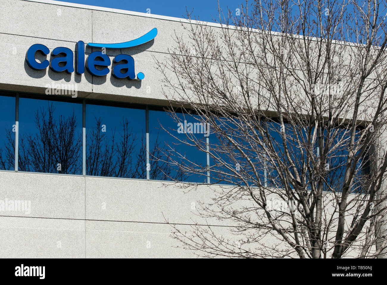 A logo sign outside of a facility occupied by Calea in Saint-Laurent ...