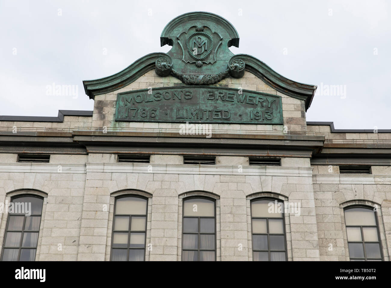 A logo sign outside of The Molson Brewery (Molson Coors Canada Inc.) in ...