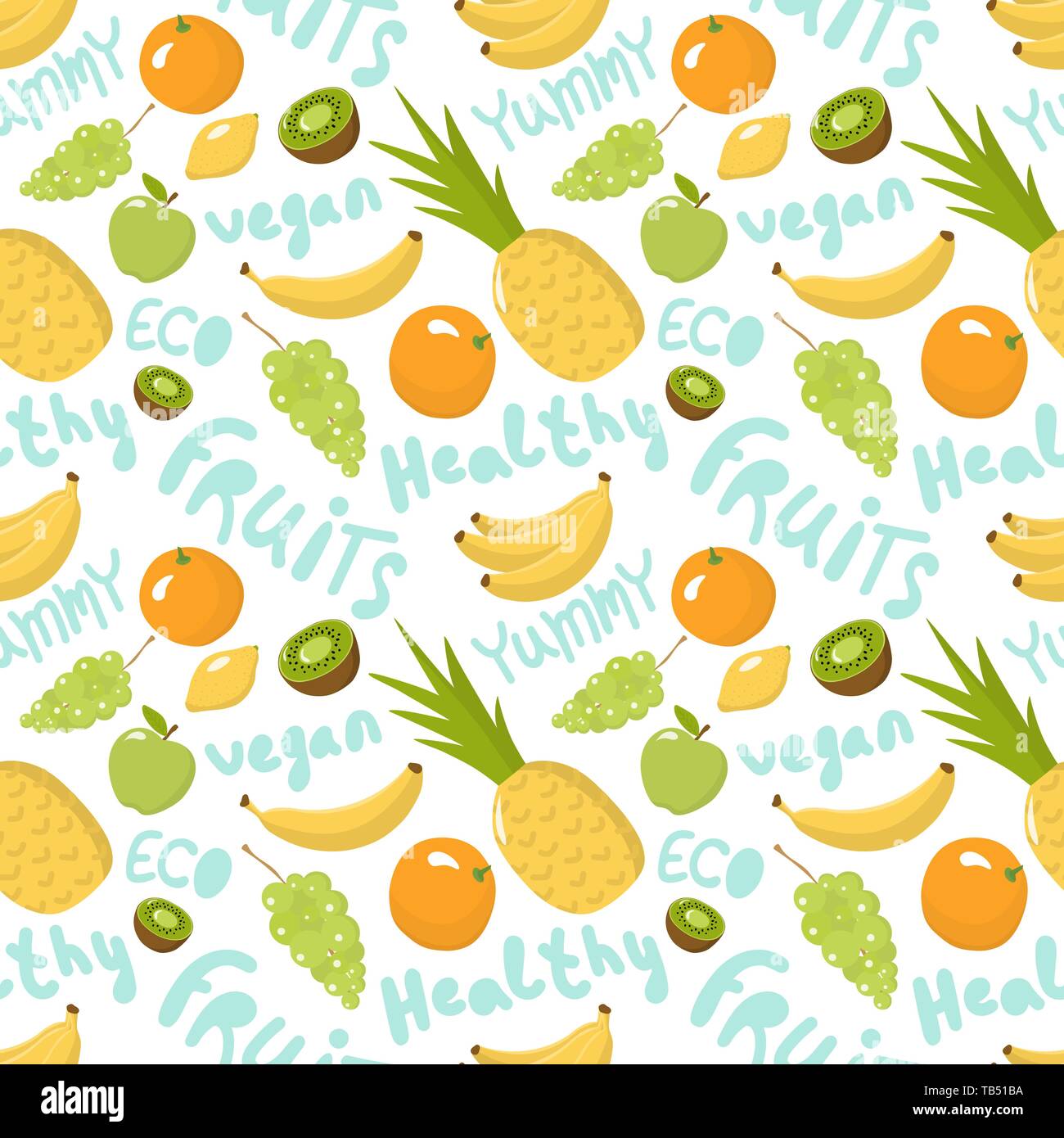 Healthy Food Pattern on white background Stock Vector Image & Art - Alamy