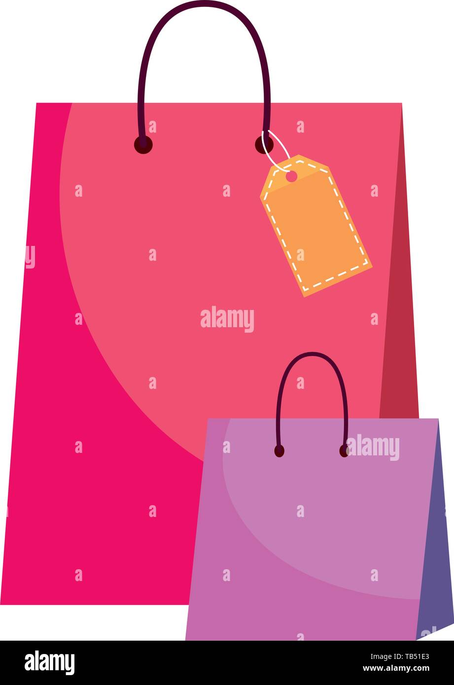 Shopping bag design, Commerce market store retail paying and buying ...
