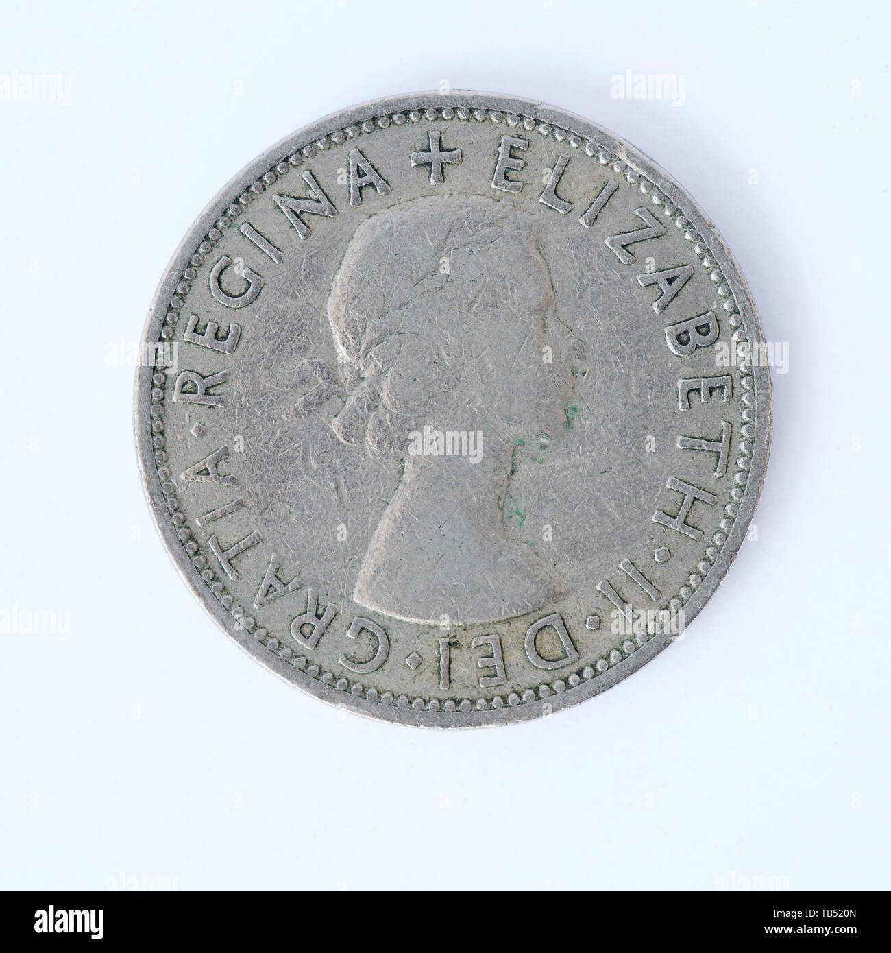 Queen elizabeth ii 2 shillings hi-res stock photography and images - Alamy