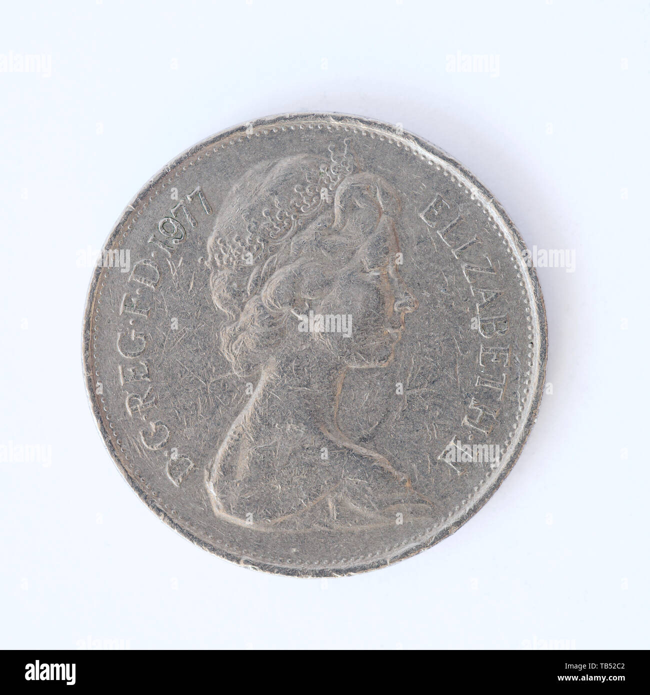 British 10 New Pence coin - 1977 Stock Photo - Alamy