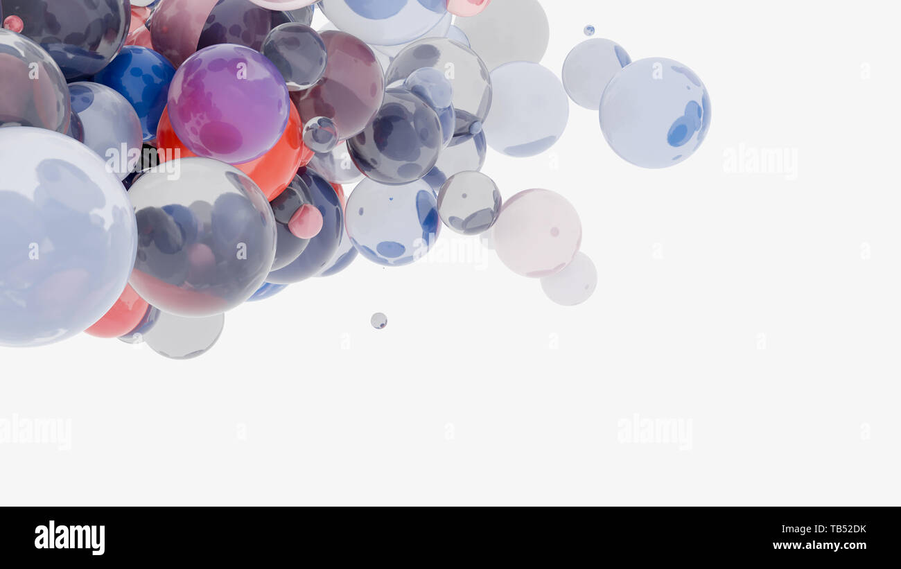 Abstract background with 3d spheres Stock Photo - Alamy