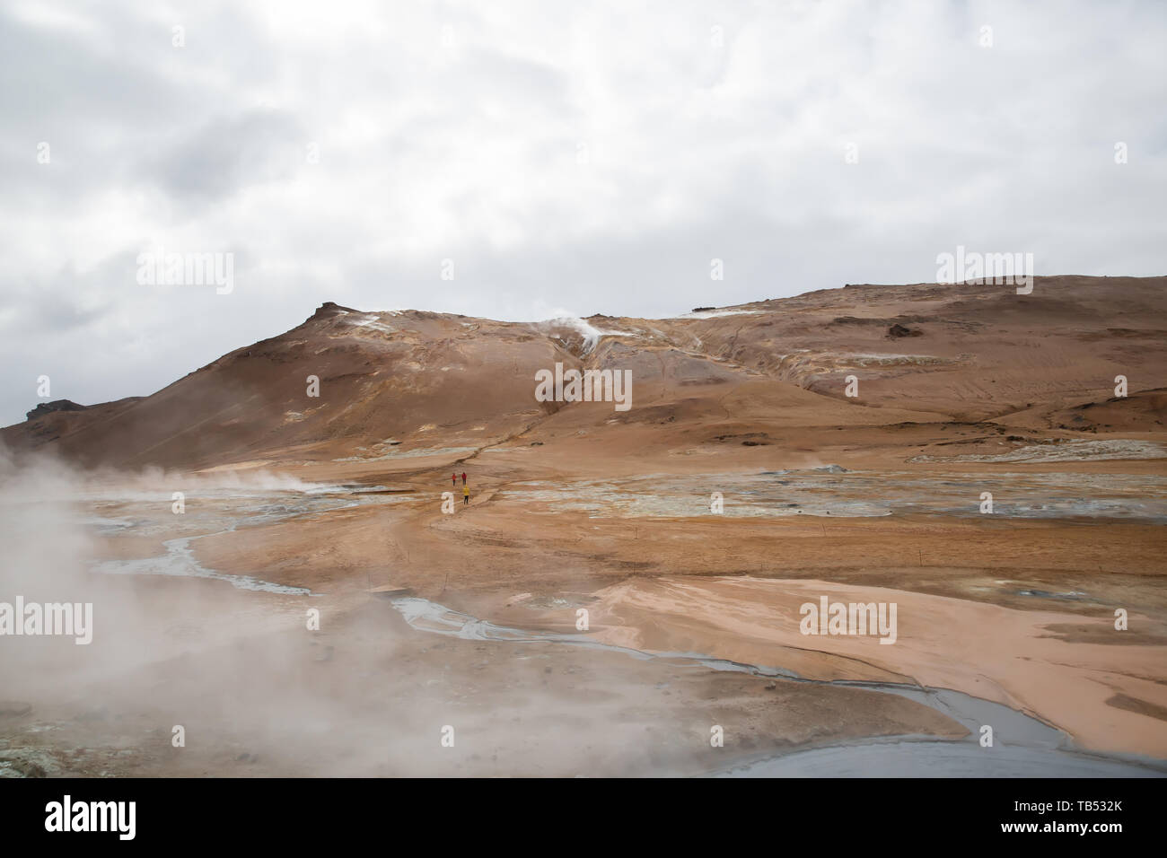 Geo Thermal mud pools and hot springs near Akureryi in Northern Iceland ...