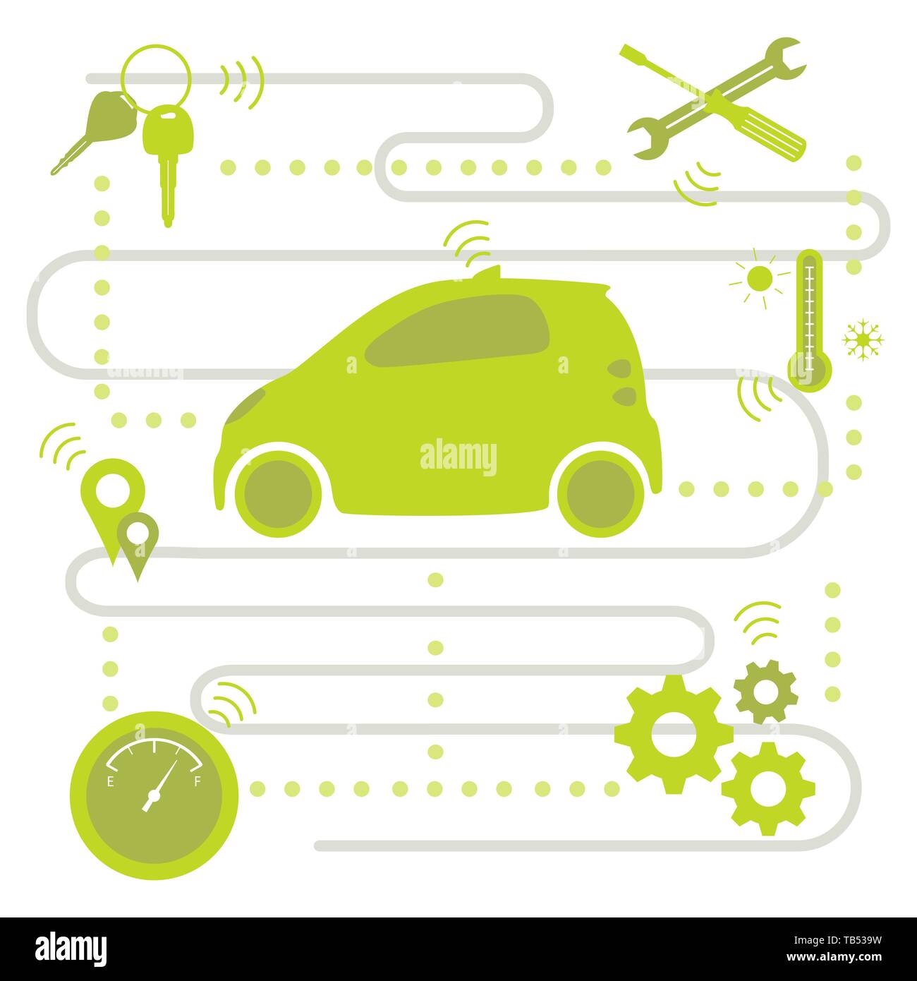 Automated transfer vehicle Stock Vector Images - Alamy