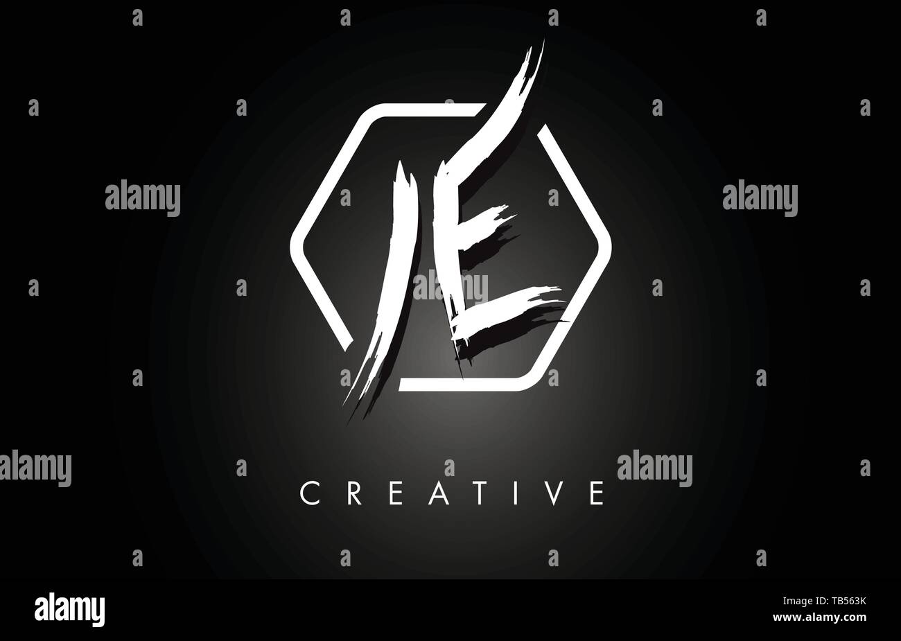 IE I E Brushed Vector Letter Logo Design with Creative Modern Brush ...
