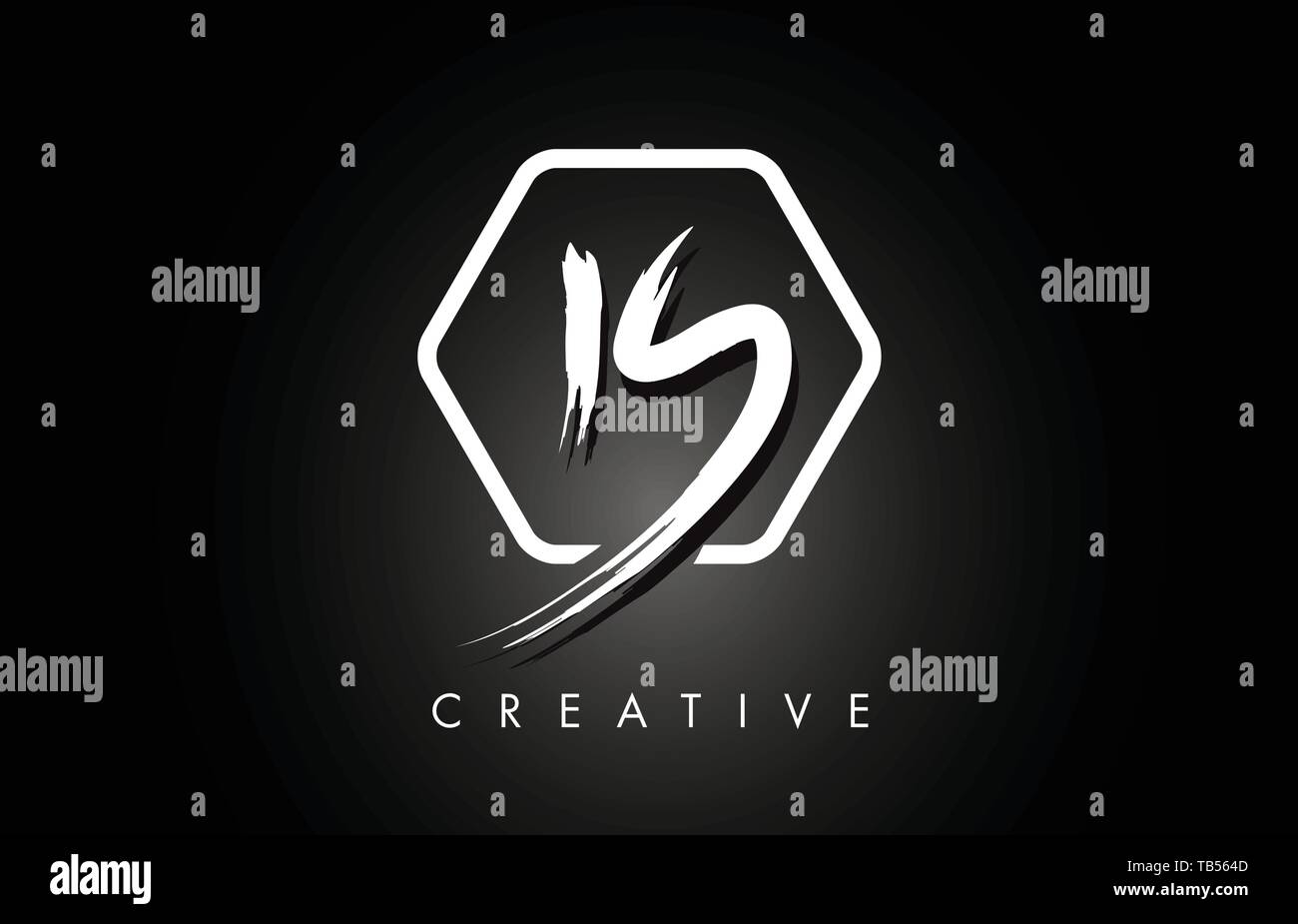 IS I S Brushed Vector Letter Logo Design with Creative Modern Brush ...