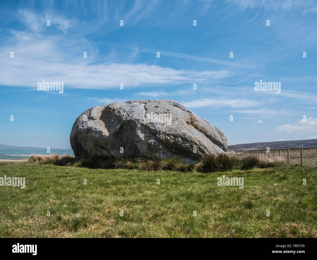 This is the Big Stone a large eratic boulder dumped by the ice age on ...