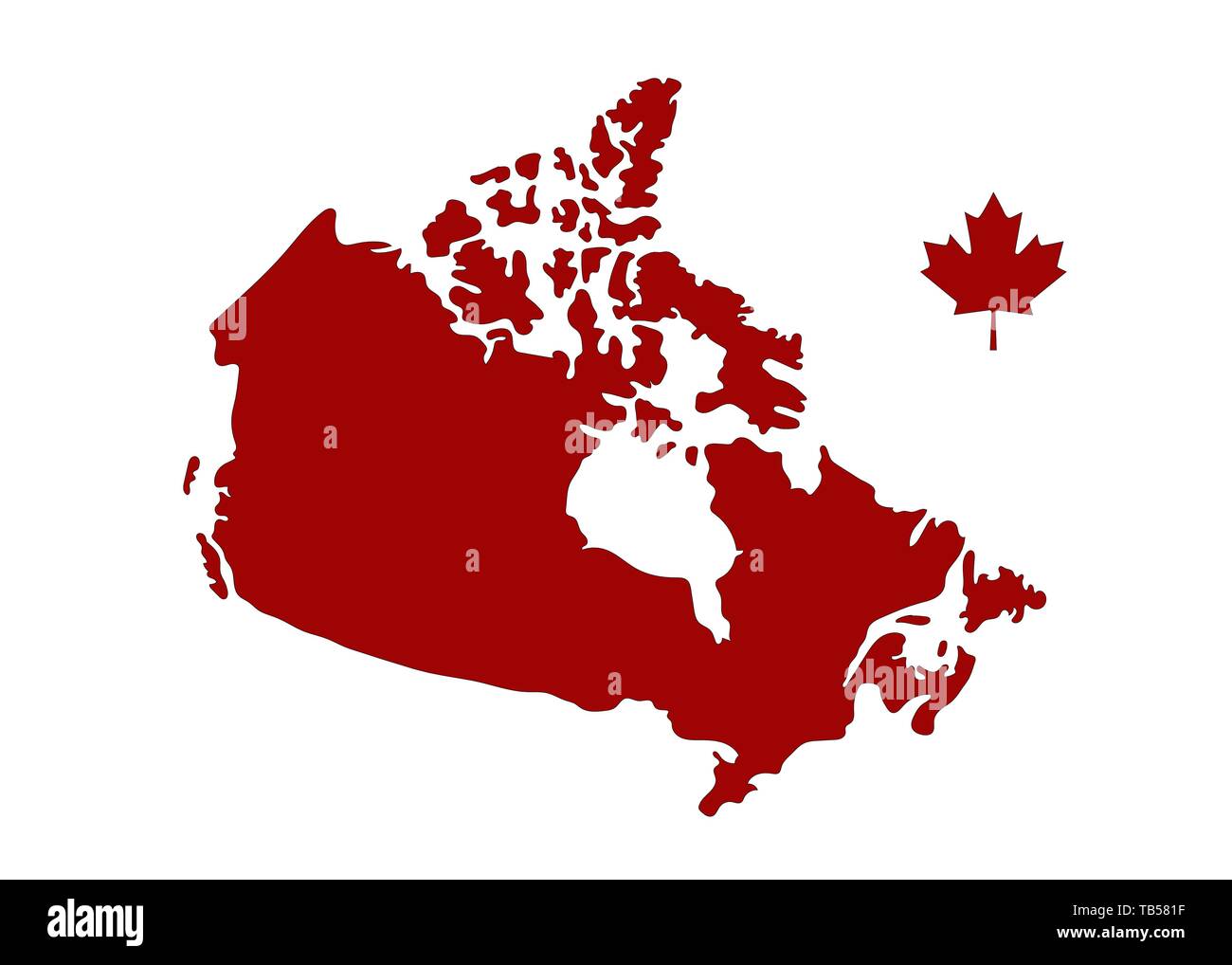 Canadian map Stock Vector Images - Alamy