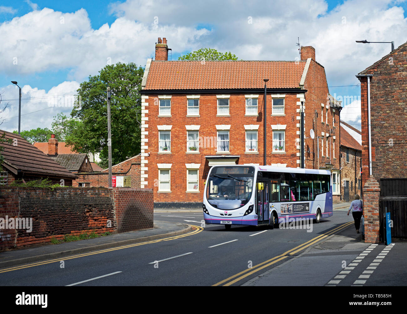 Bus in Thorne, South Yorkshire, England UK Stock Photo - Alamy