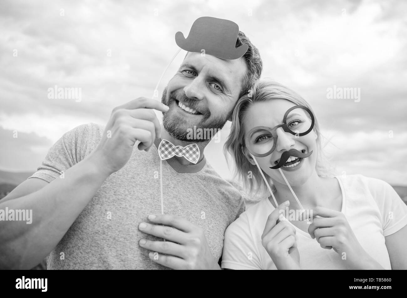 Photo booth props Black and White Stock Photos & Images - Alamy