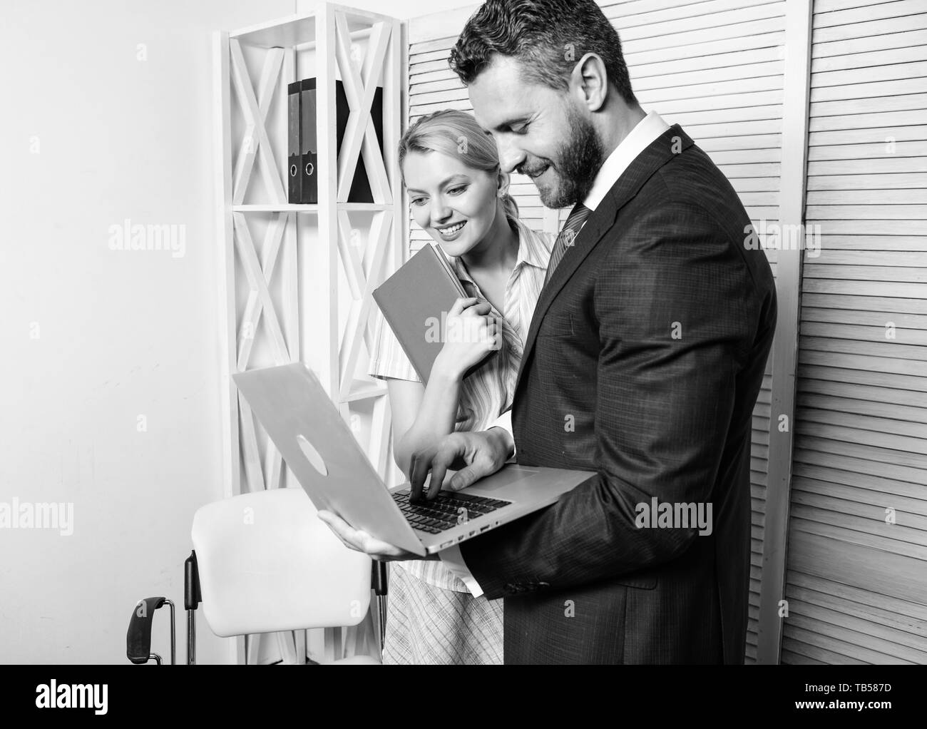 Friendship of colleagues. Team work. Equality and respect. Conversation ...