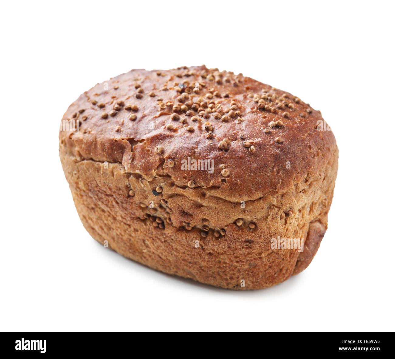 Loaf of fresh bread on white background Stock Photo - Alamy