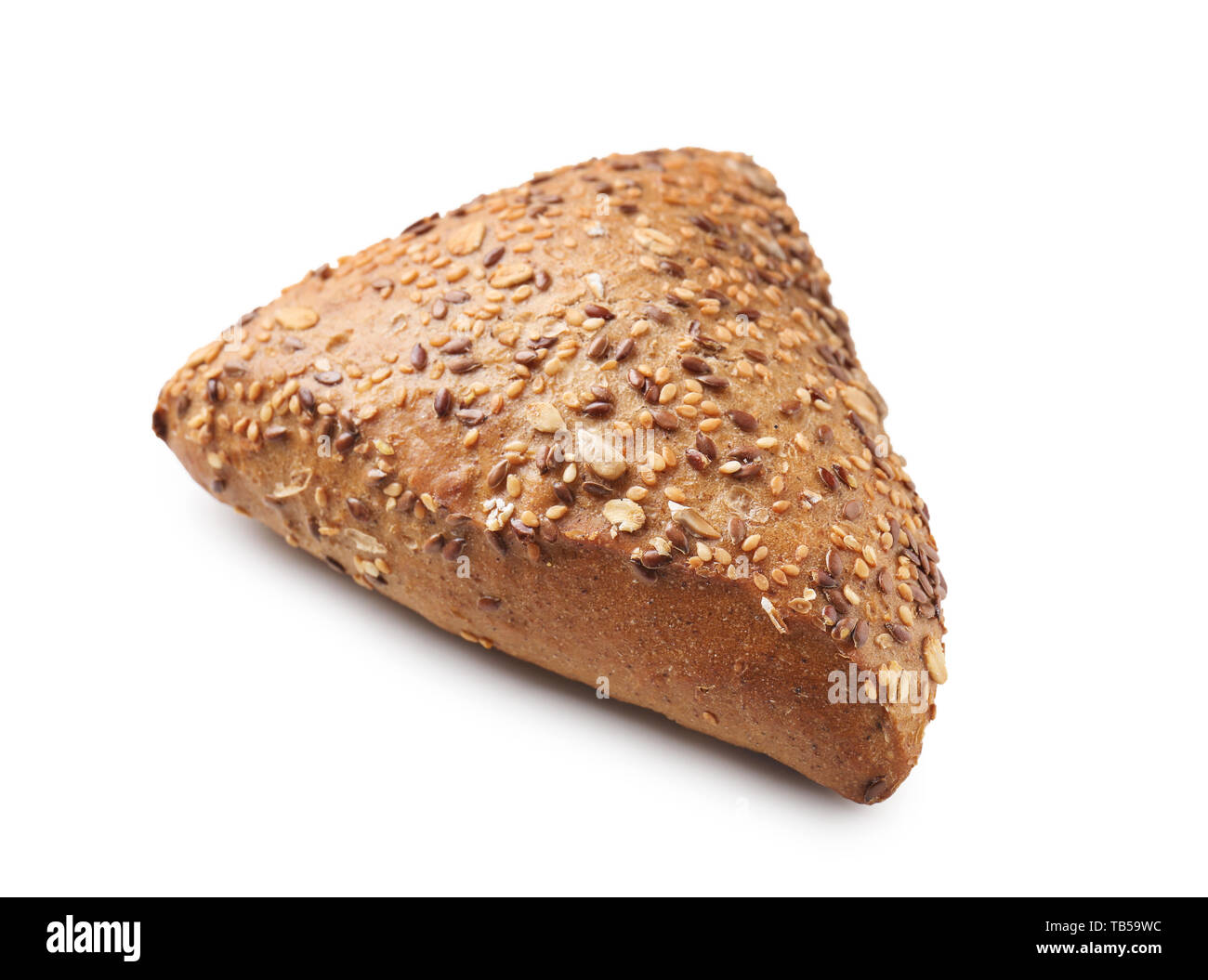 Loaf of fresh bread on white background Stock Photo - Alamy